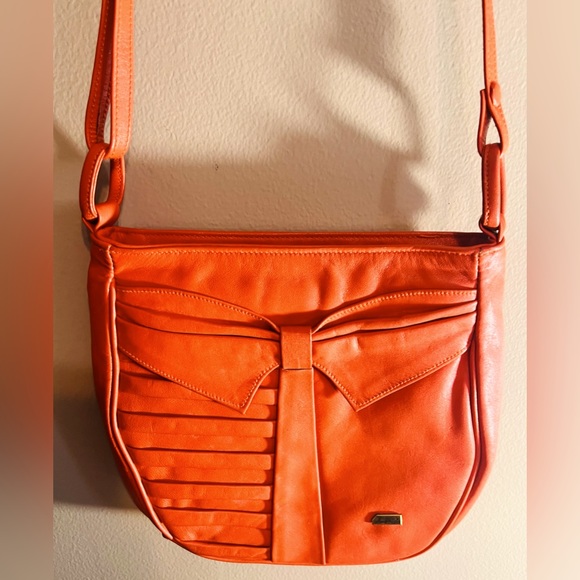 Marc Picard | Bags | Vintage Marc Picard Orange Leather Shoulder Bag ...